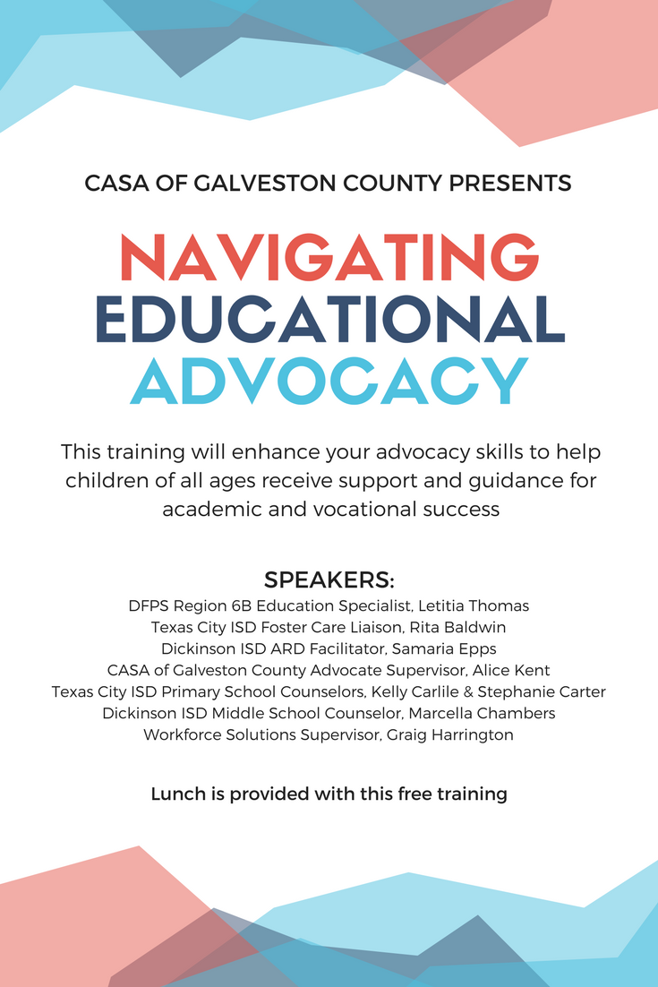 Navigating Educational Advocacy Registration - CASA of Galveston County